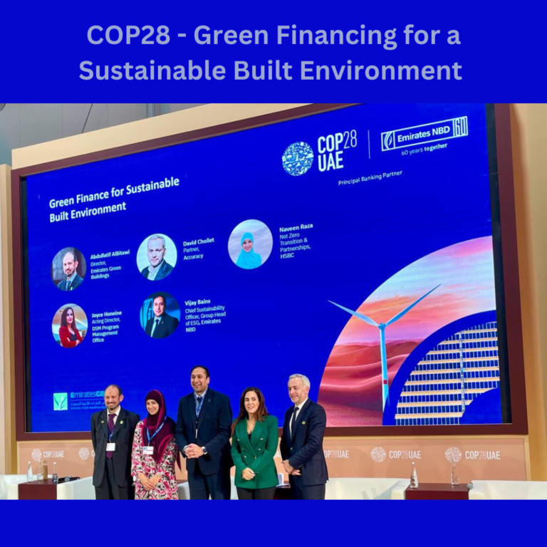 COP28 – Green Financing for a Sustainable Built Environment - Sustainability Kiosk